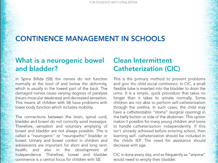 Bowel Management Spina Bifida Association